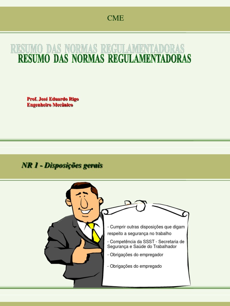 Aula 2 - Resumo NRS | PDF | Material explosivo | Natureza
