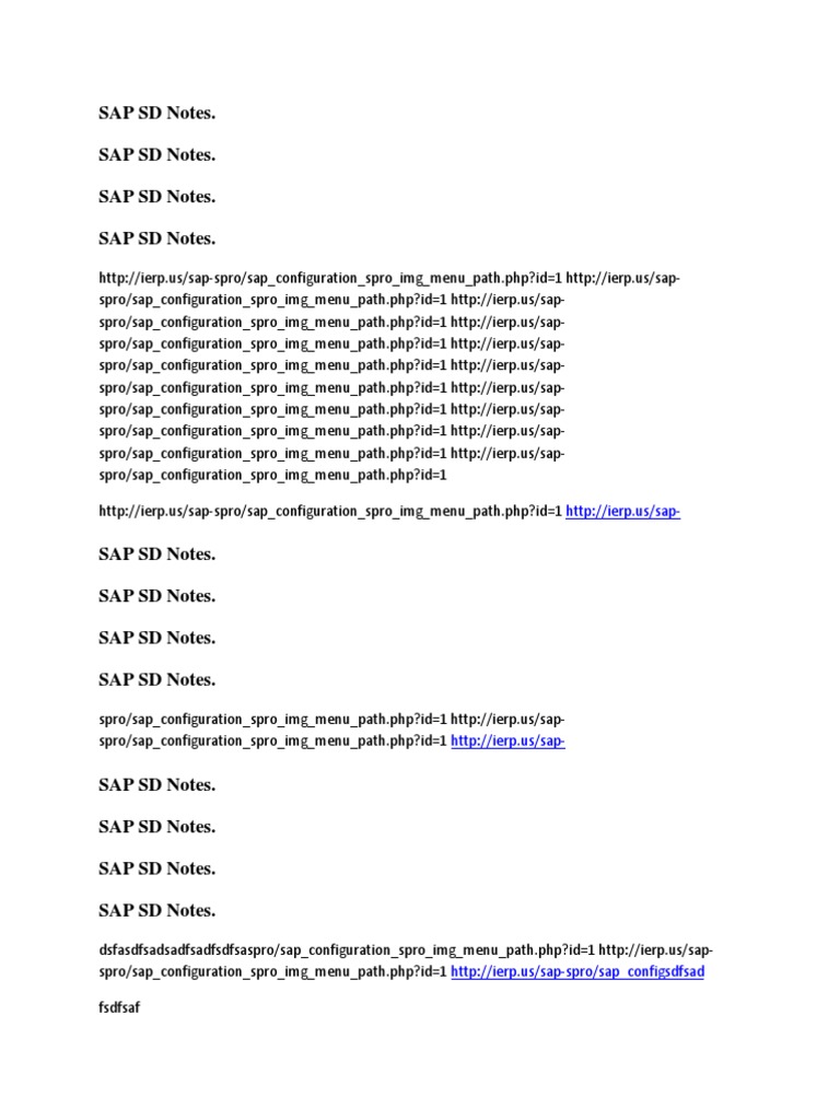 SAP SD Notes Overview and Resources | PDF