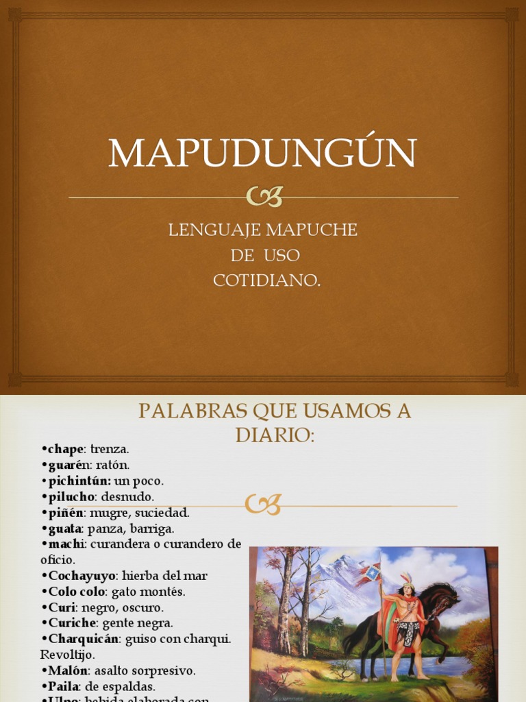 Palabras Mapudungún | PDF