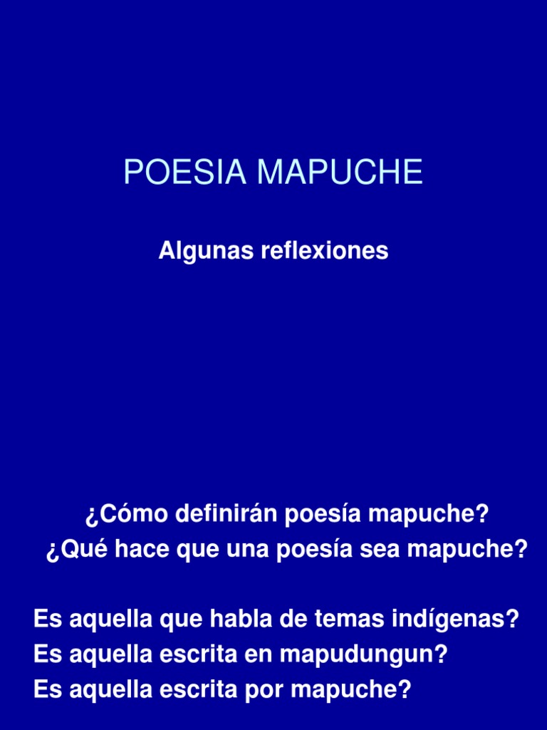 Poesia Mapuche | PDF | Poesía | Gente indígena