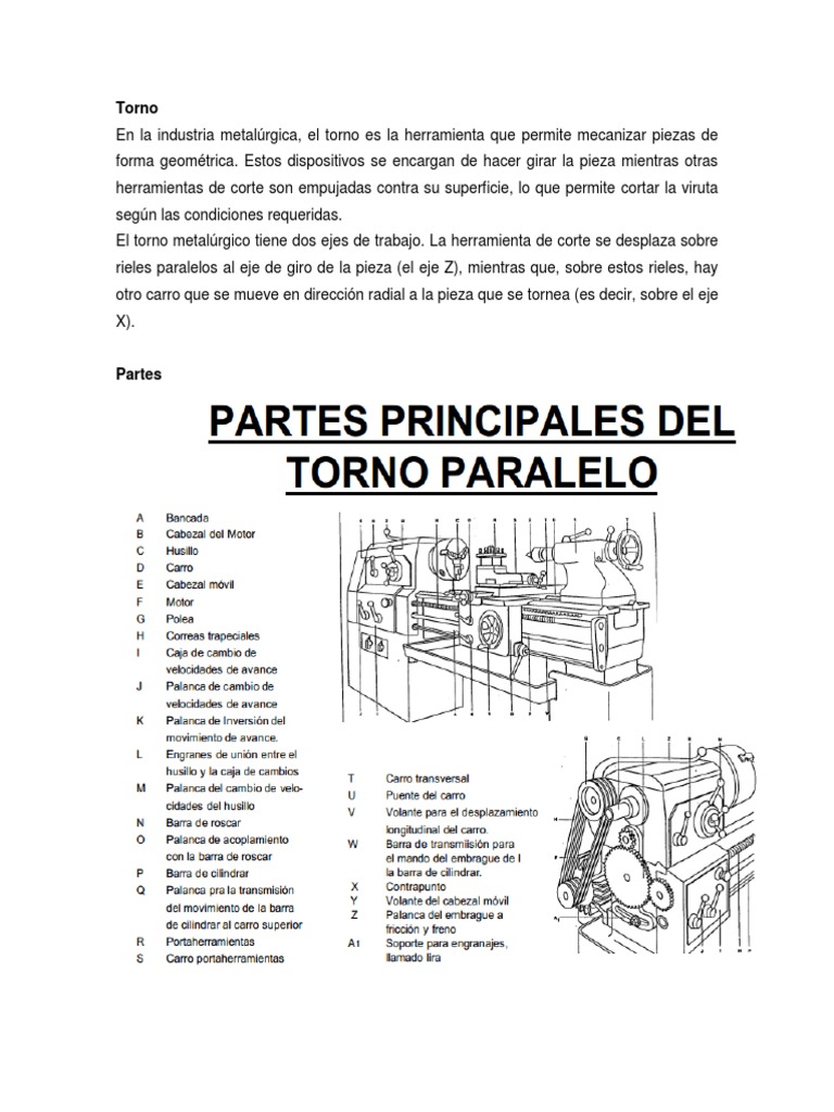 Torno PDF | PDF | Perforar | Herramientas