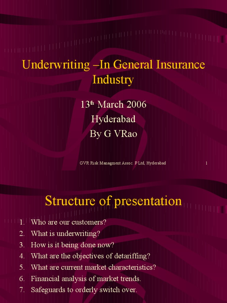 General Insurance Underwriting Insights | PDF | Underwriting | Insurance
