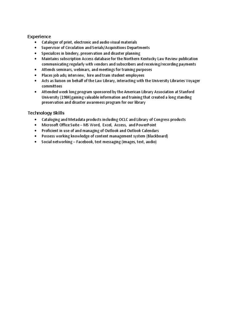 Experience Page Web Site | PDF