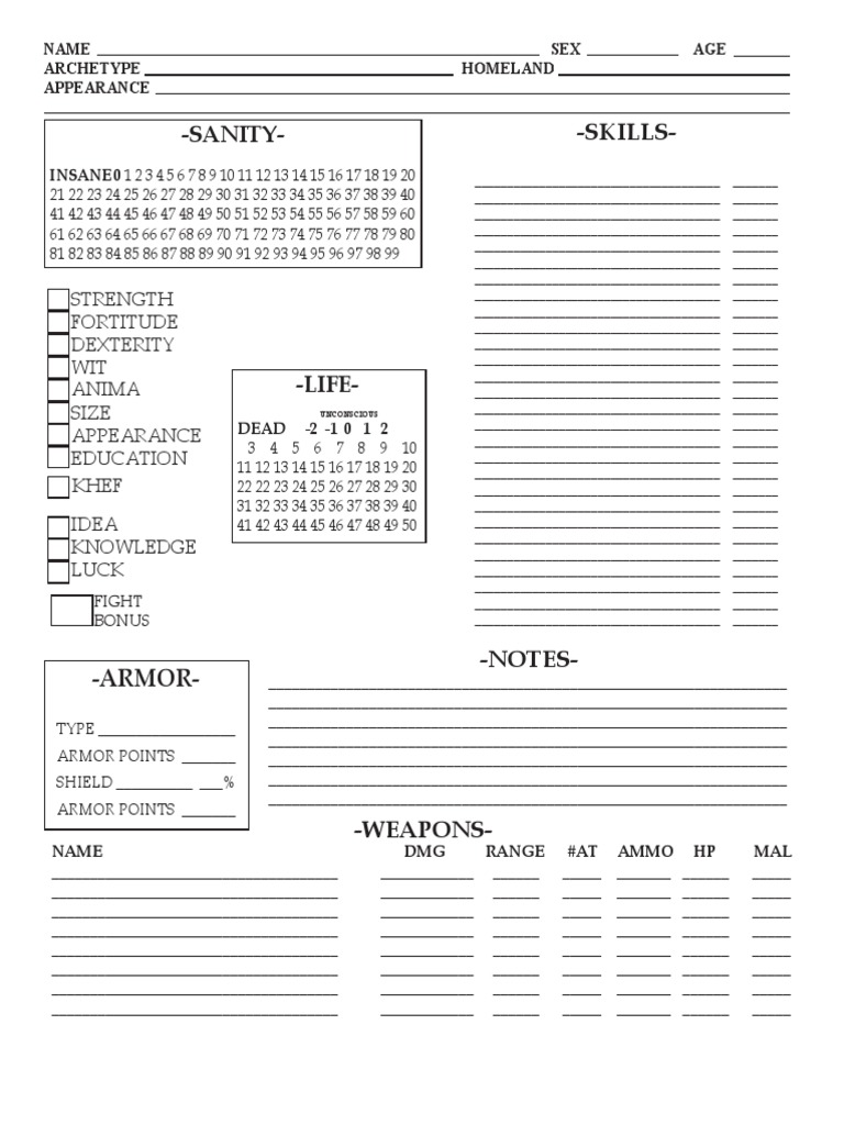 Player Sheets | PDF | Teaching Methods & Materials