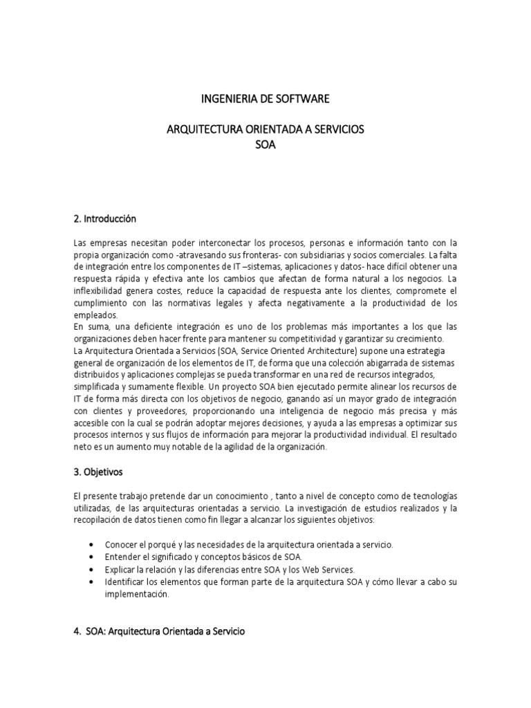 Introducción a la Arquitectura SOA | PDF | Arquitectura orientada a ...
