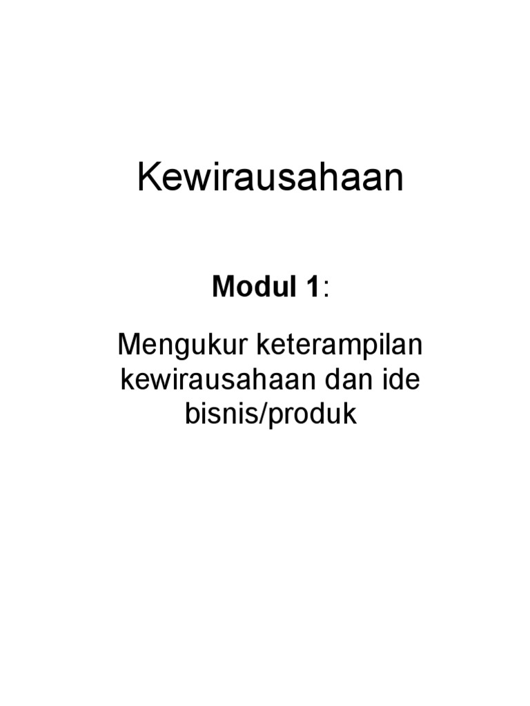 Modul 1 - KWU PDF | PDF