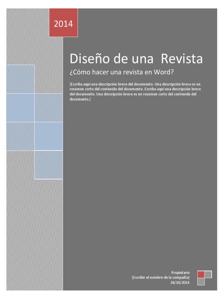 Cómo Hacer Una Revista en Word | PDF