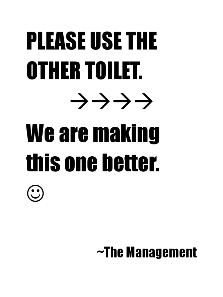 Please Use The Other Toilet | PDF