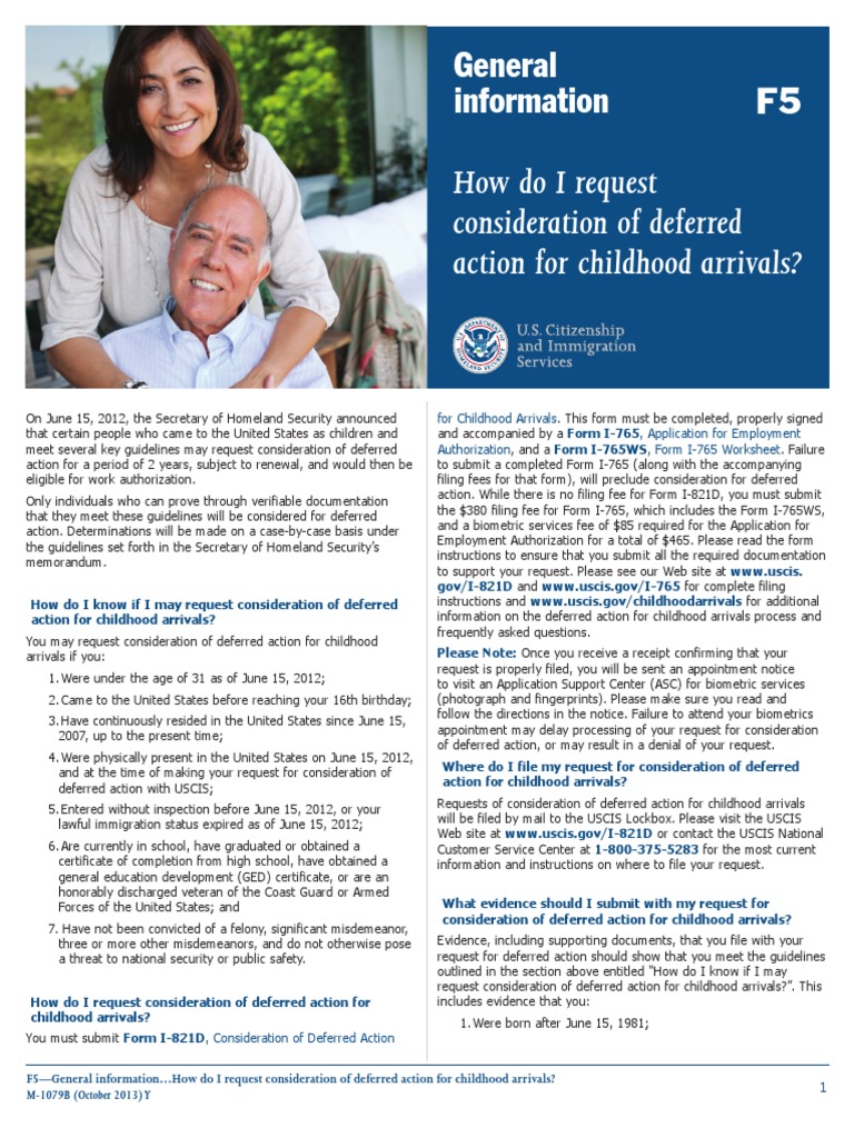 DACA Application Process Guide | PDF | Deferred Action For Childhood ...