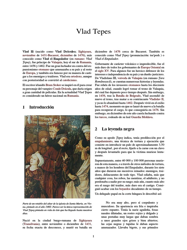 Vlad Tepes PDF | PDF | Vlad el Empalador | imperio Otomano