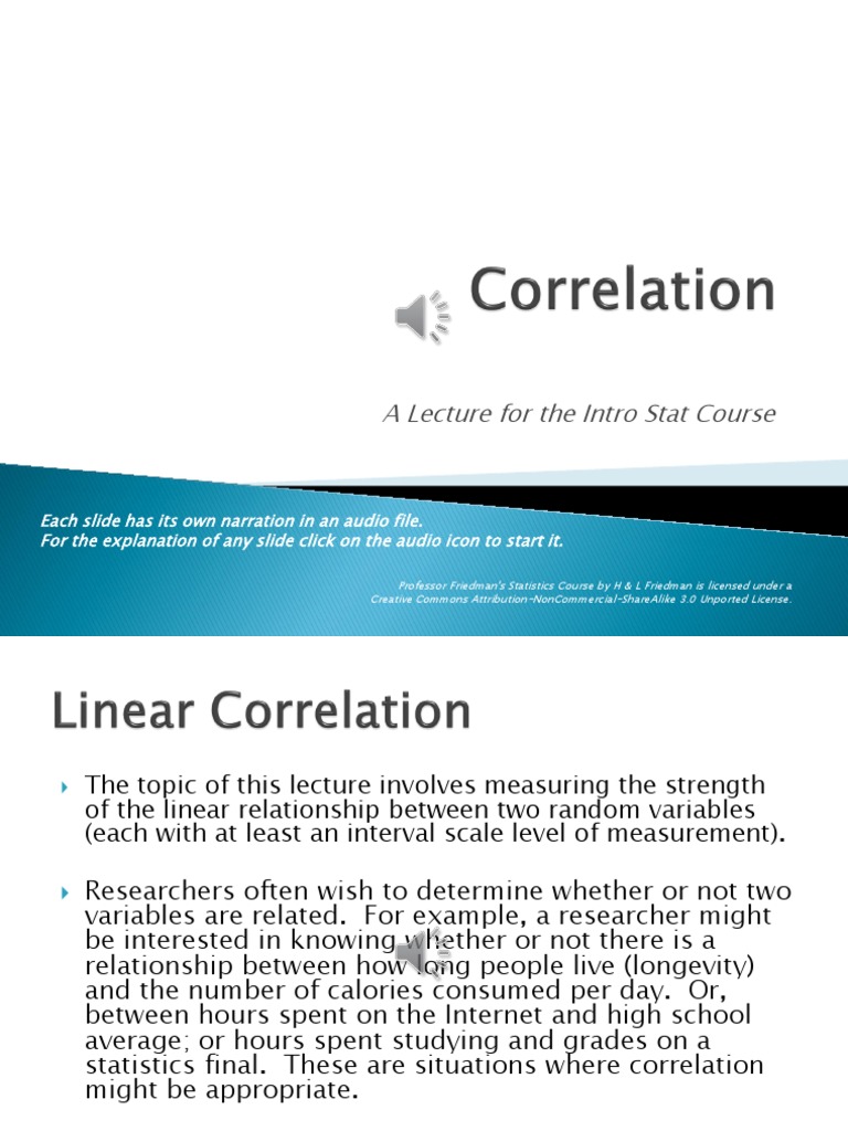 Understanding Linear Correlation in Statistics | PDF | Correlation And ...