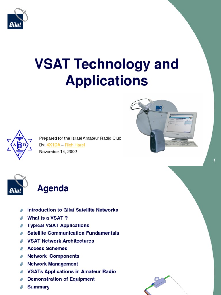 VSAT Technology and Applications: Prepared For The Israel Amateur Radio ...