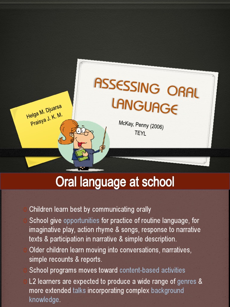 Assessing Oral Language in Young Learners | PDF | Reading Comprehension ...