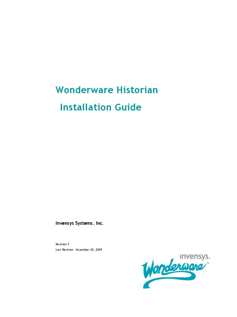 Wonderware Historian Installation Guide | PDF | Databases | Computer ...