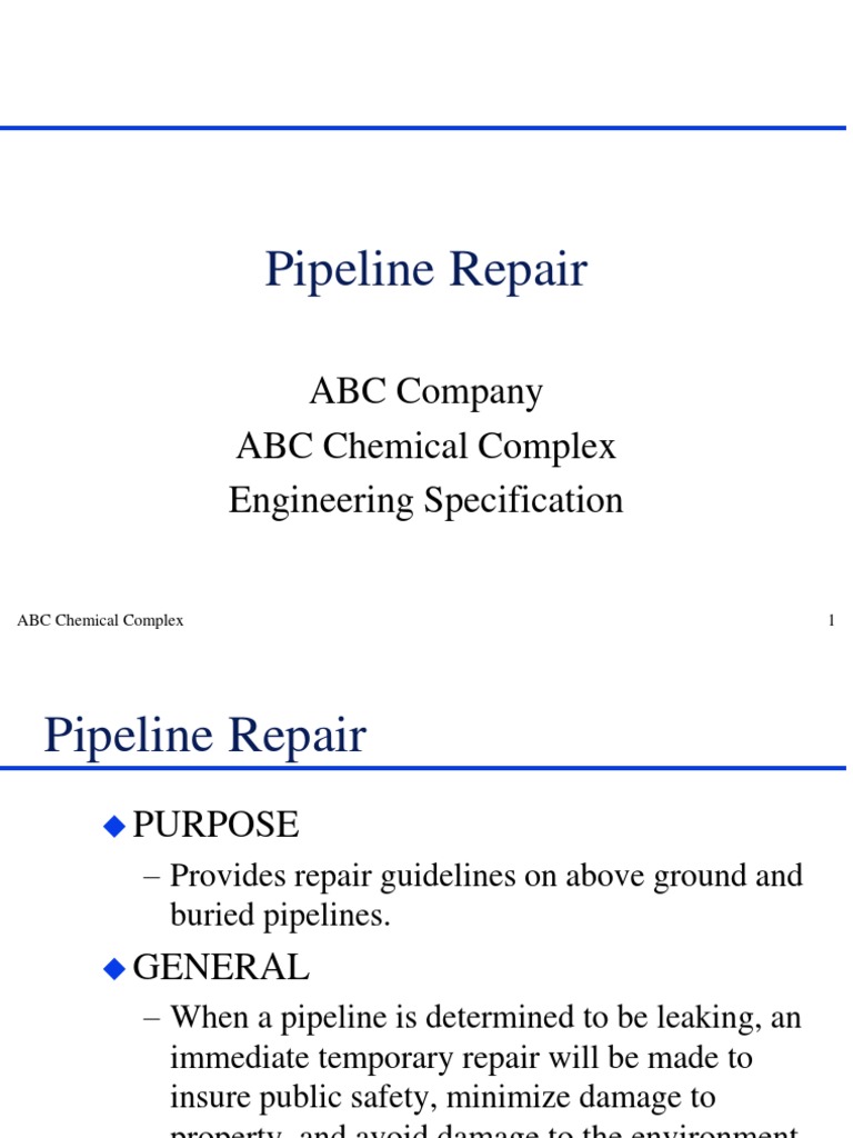 Pipeline Repairs | PDF