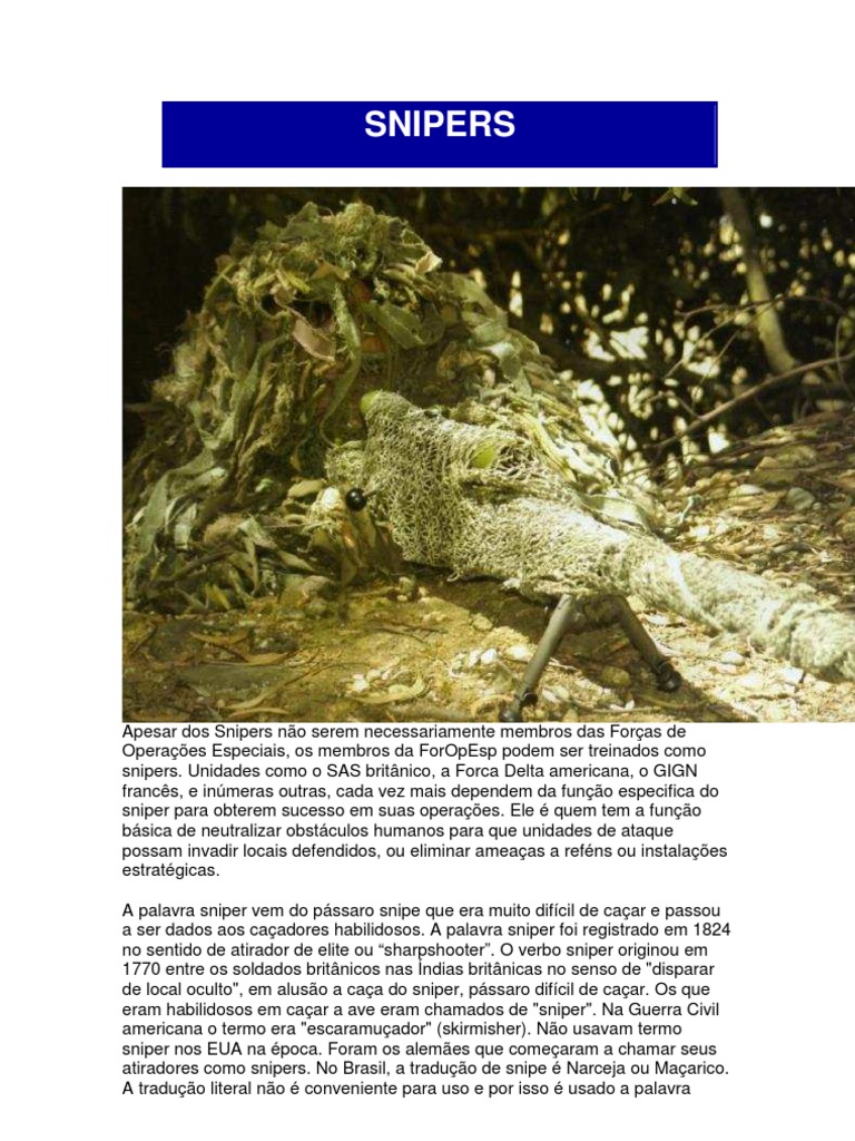 Snipers | PDF | Franco atirador | Rifle