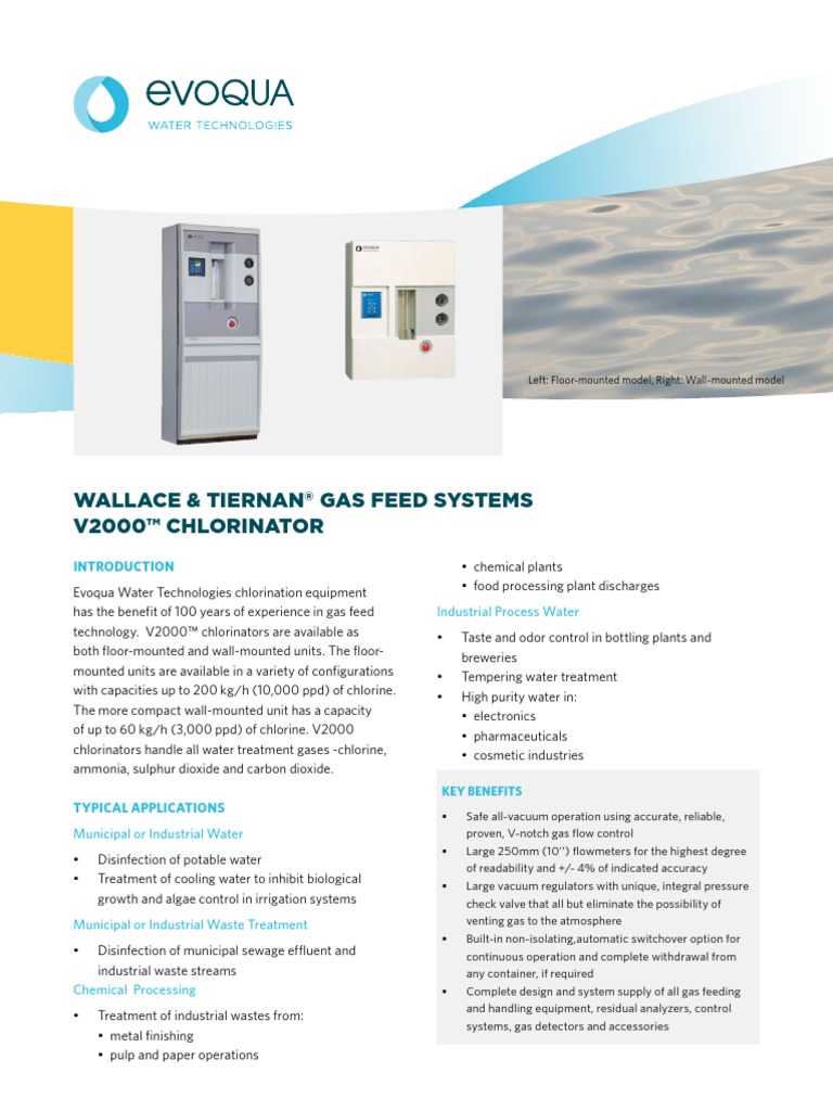WT.025.055.000.IE - ps.0714 Evoqua Chlorinator | PDF | Valve | Water