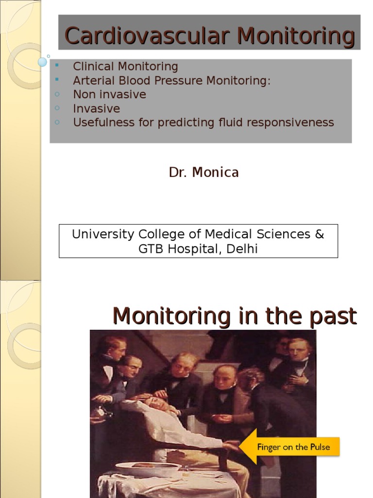 Cardiovascular Monitoring1 | PDF | Pulse | Blood Pressure
