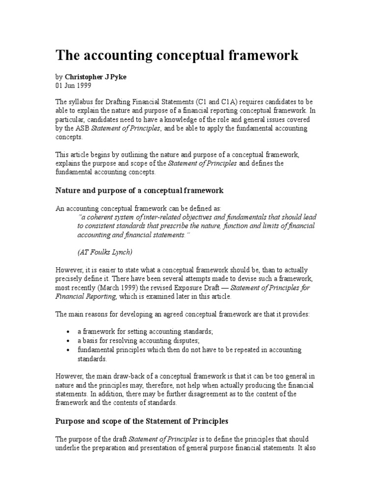 The Accounting Conceptual Framework | PDF | Financial Statement ...