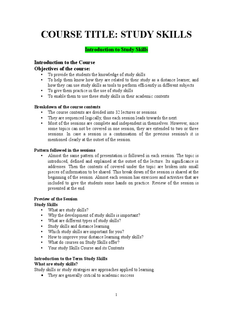 Maximizing Your Study Skills: An In-Depth Introduction to Strategies ...