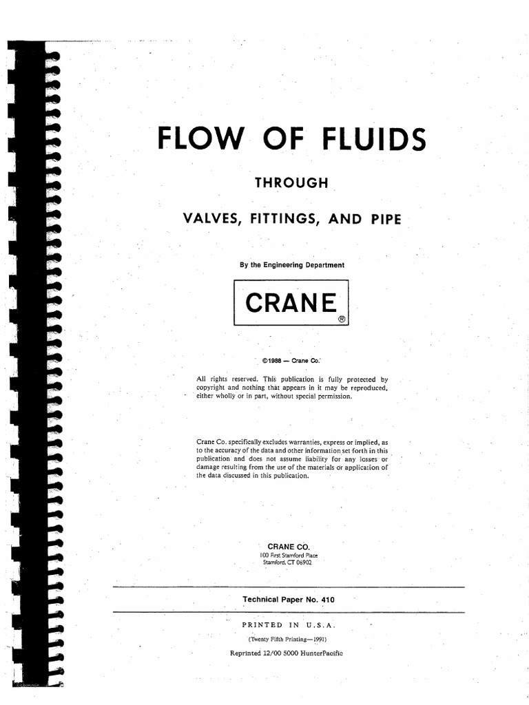 Crane Flow of Fluids 1988 | PDF