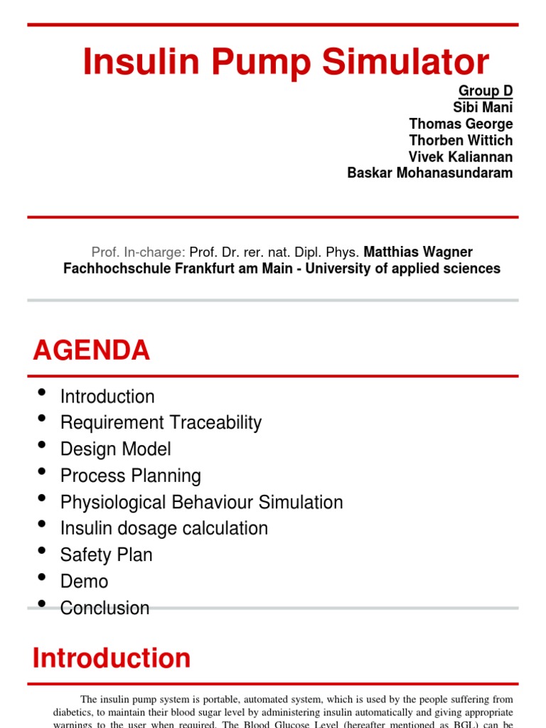 Insulin Pump Simulator | PDF | Insulin | Simulation