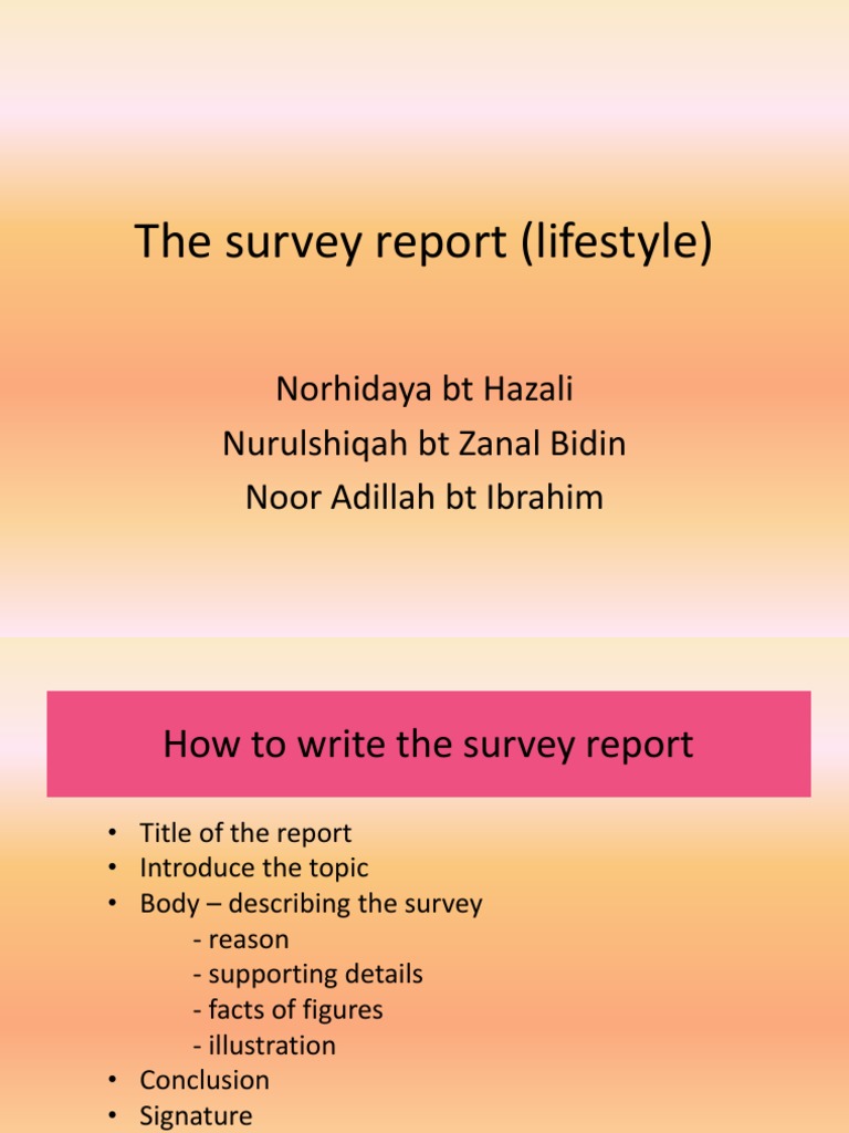 Guide to Writing a Survey Report | PDF | Career & Growth