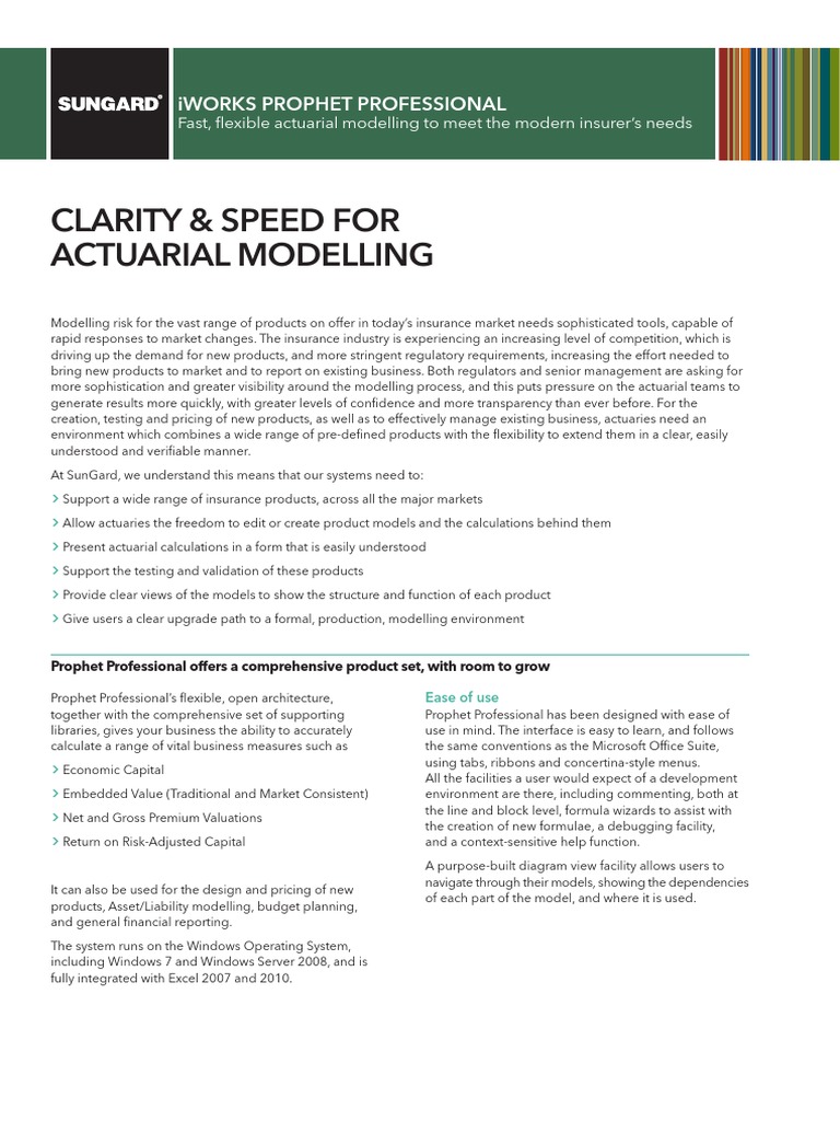 Prophet Professional 8.2 2013 | Actuarial Science | Actuary