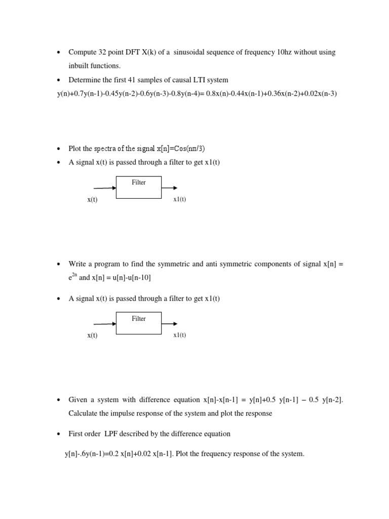 Compute 32 Point DFT X | Download Free PDF | Filter (Signal Processing ...