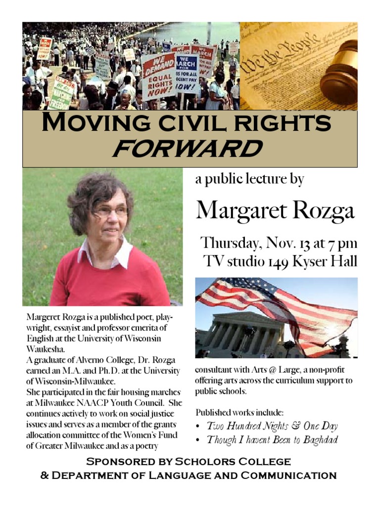 Margaret Rozga Civil Rights Lecture | PDF | Social Science