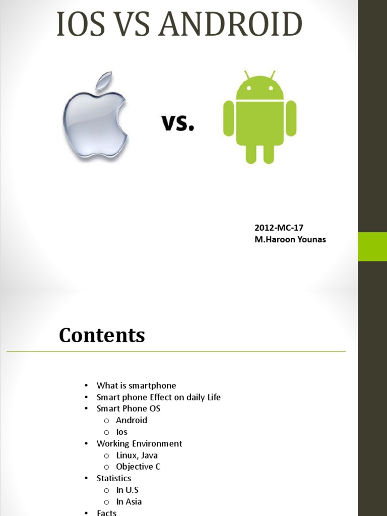 Android Vs Ios | PDF | Ios | Android (Operating System)