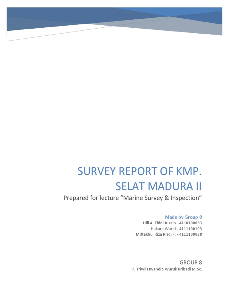 KMP Selat Madura II Survey Report | PDF | Surveying | Ships