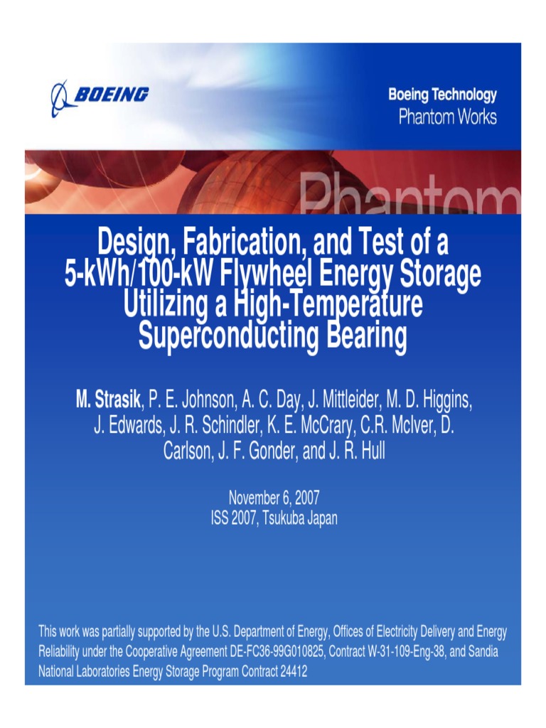 Boeing Flywheel ISS 2007 | PDF | Energy Storage | Wind Power