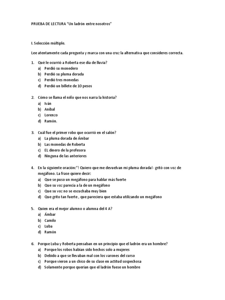 Un Ladron Entre Nosotros | PDF | Ocio