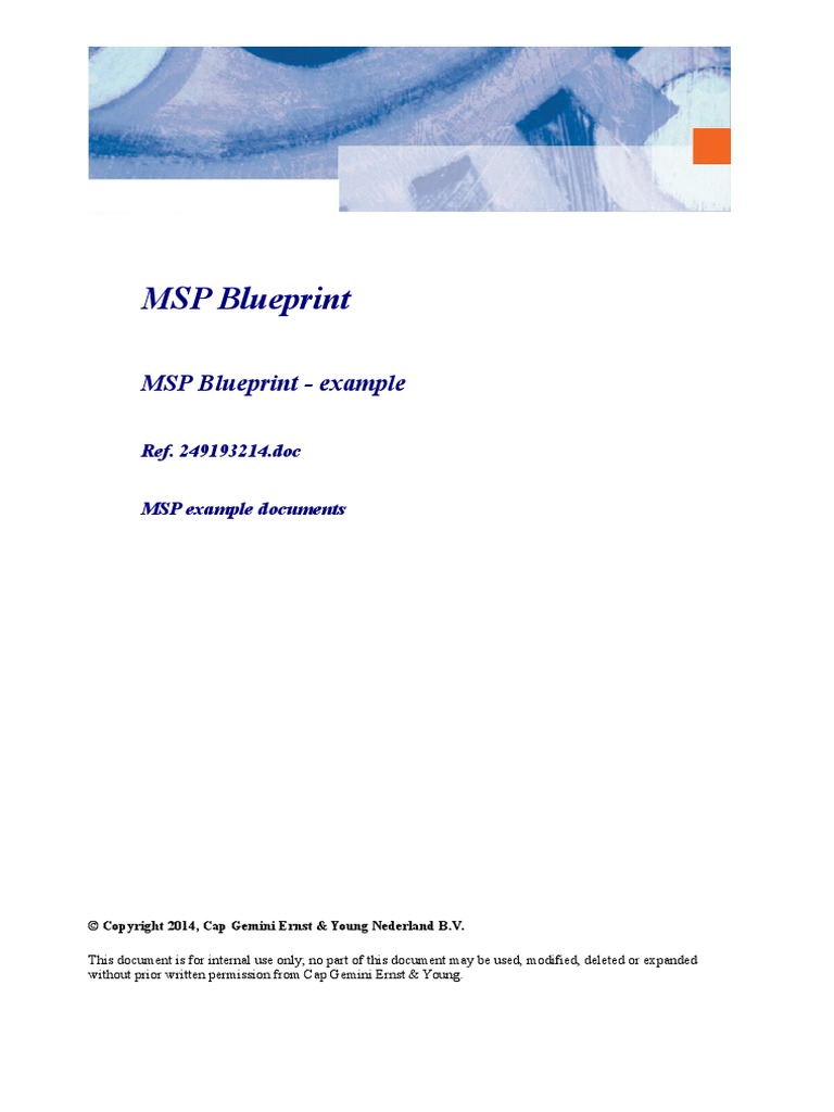 Msp Blueprint Pdf Strategic Management Business