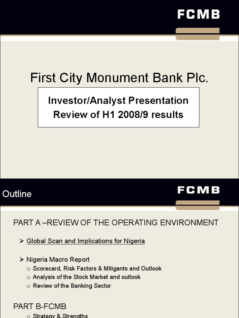 First City Monument Bank PLC.: Investor/Analyst Presentation Review of ...