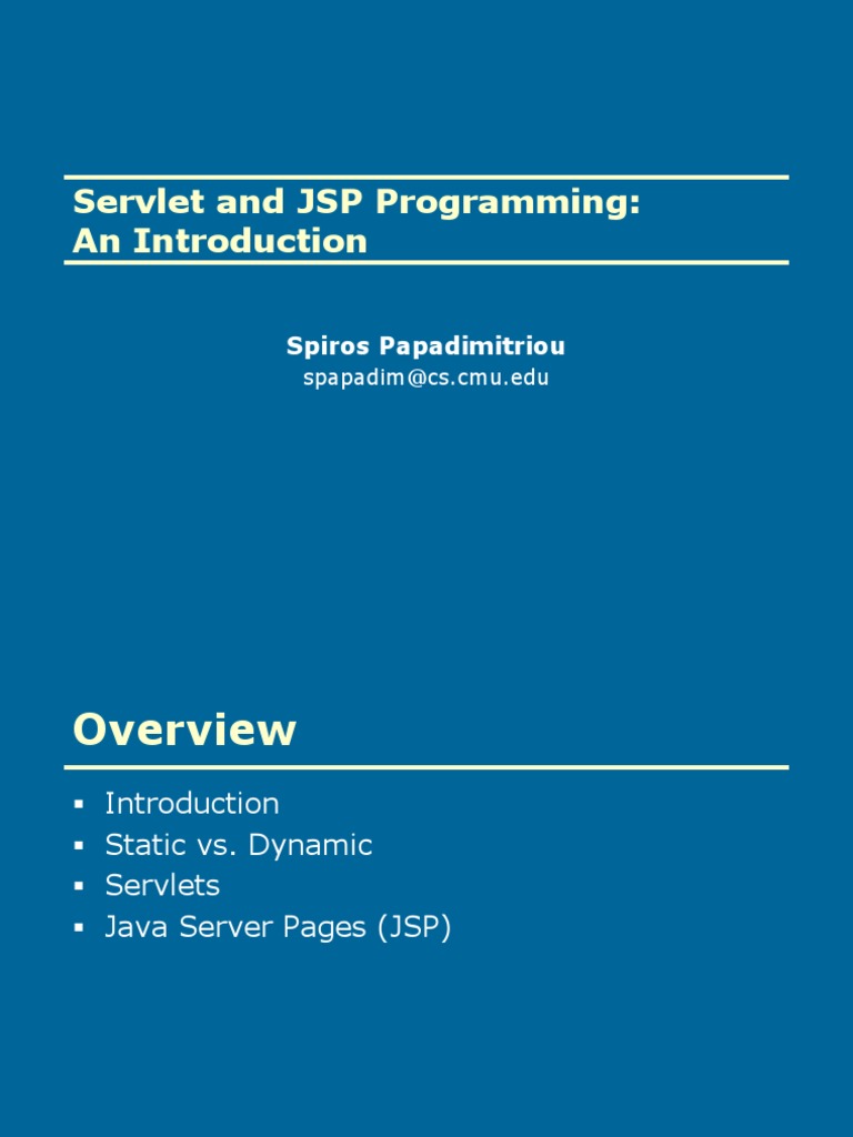 ServLets & JSP | PDF | Java Servlet | Java Server Pages