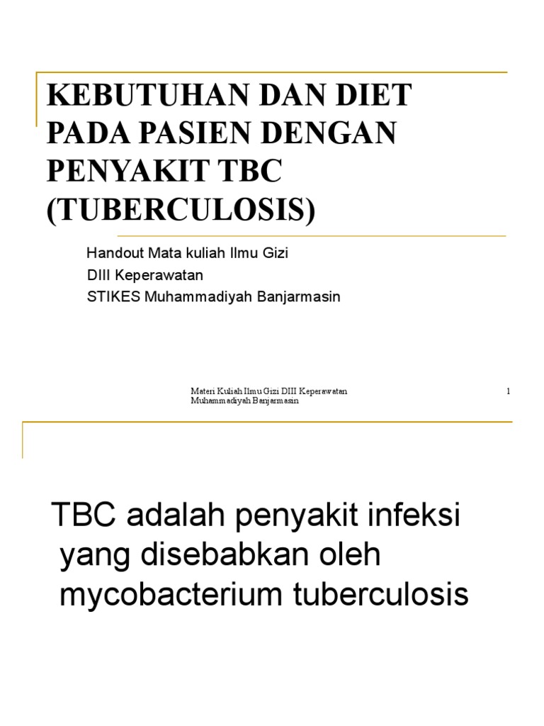 Diet Pada Pasien TBC | PDF