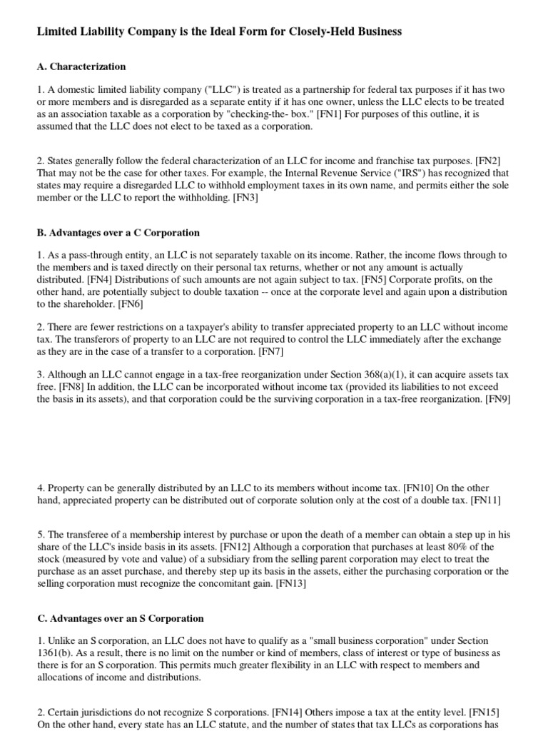 Limited Liability Company Definition Examples And Forms