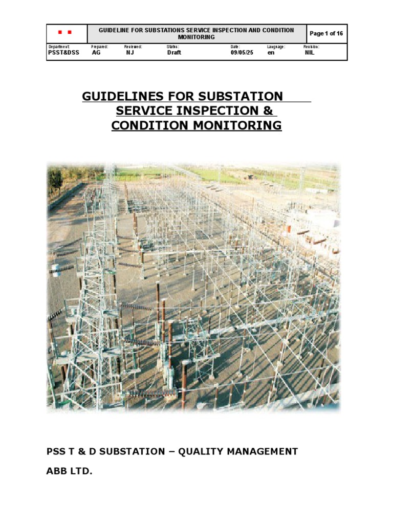 ABB Substation Condition Monitoring Schedule | PDF | Electrical ...