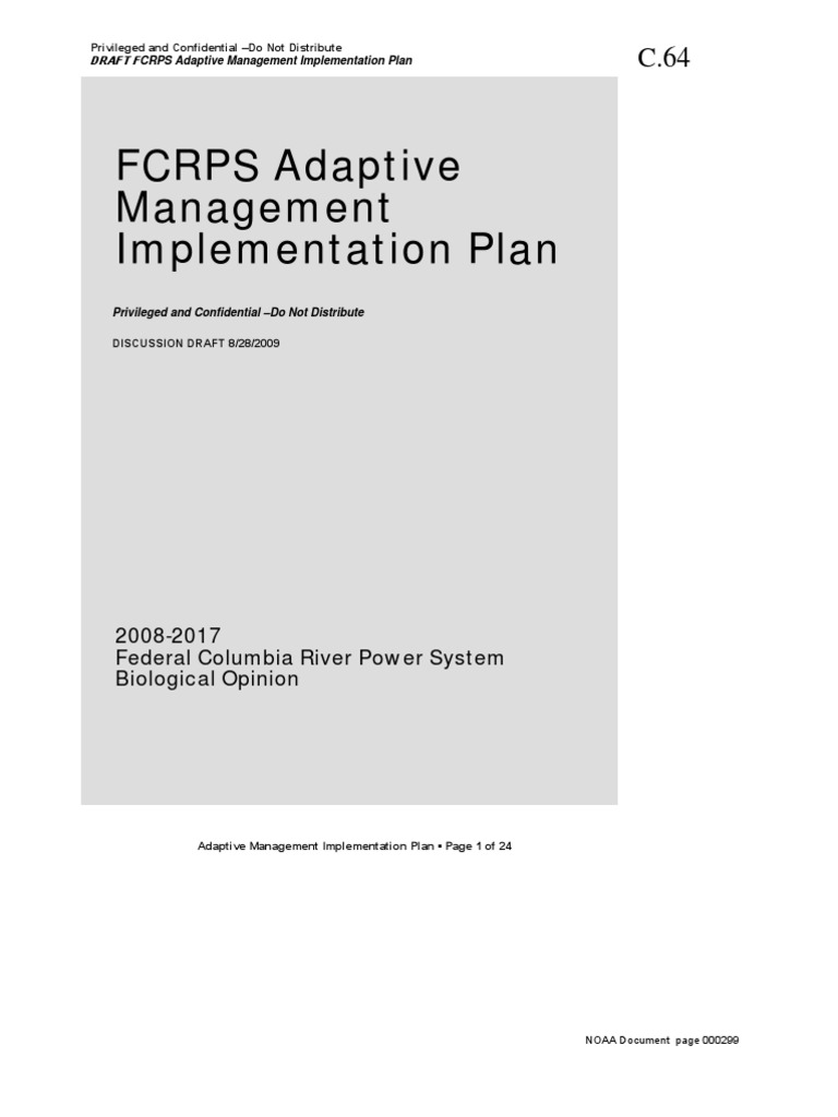 FCRPS Adaptive Management Implementation Plan: 2008-2017 Federal ...