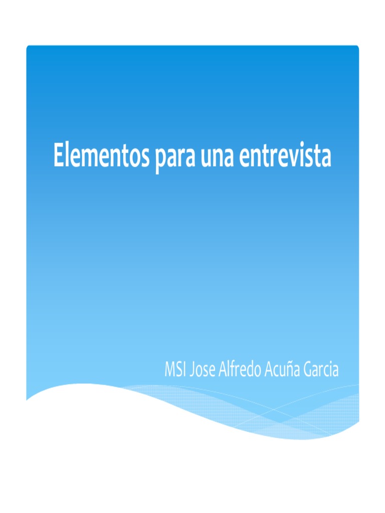 Elementos Clave de una Entrevista | PDF | Razonamiento inductivo | Toma ...