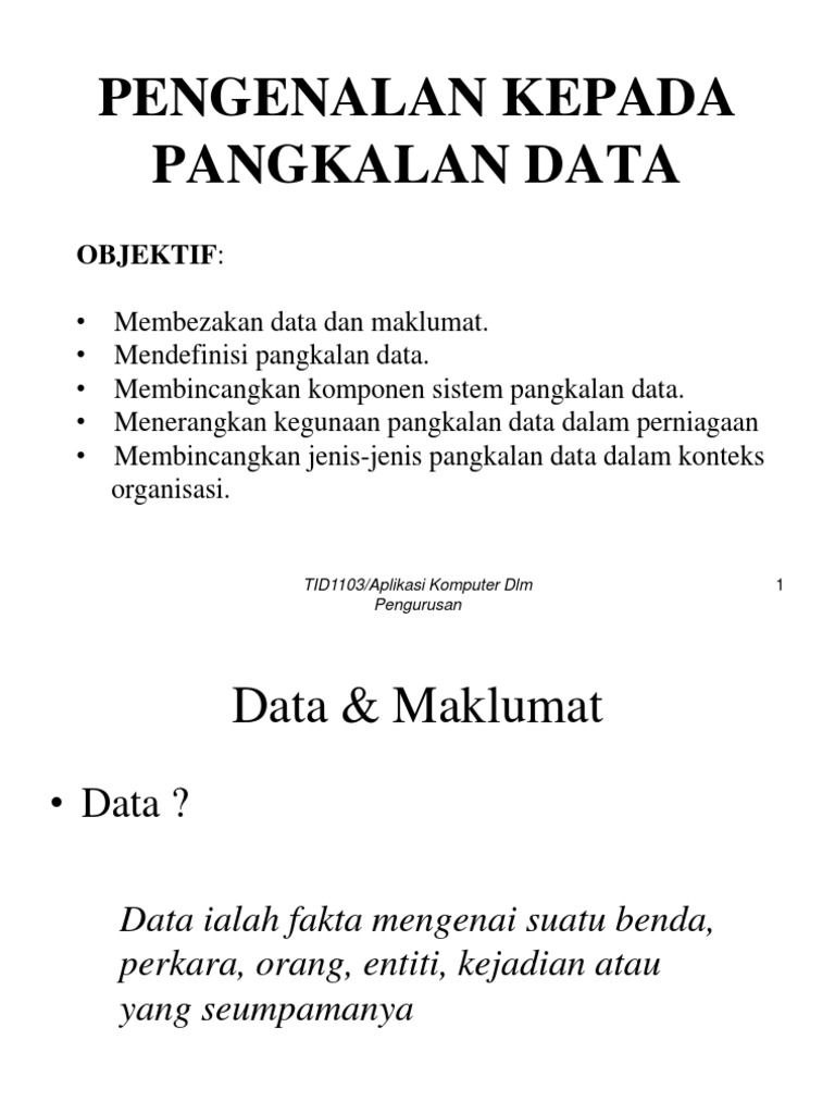 Pangkalan Data | PDF