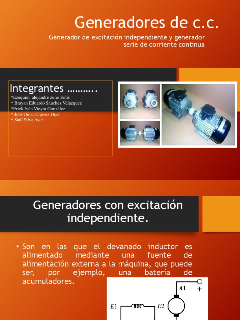 -Generador-de-Excitacion-Independiente.pptx | Inductor | Generador ...