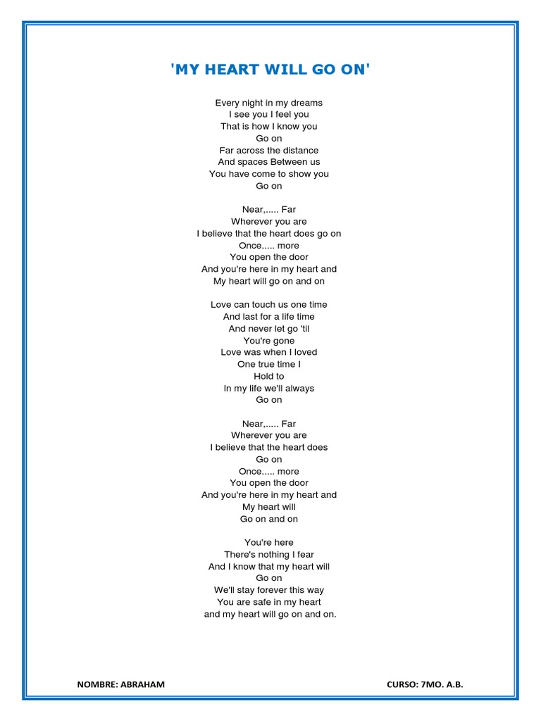 My Heart Will Go On | PDF