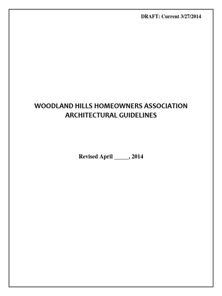 Revised HOA Architectural Guidelines For Comment | Download Free PDF ...