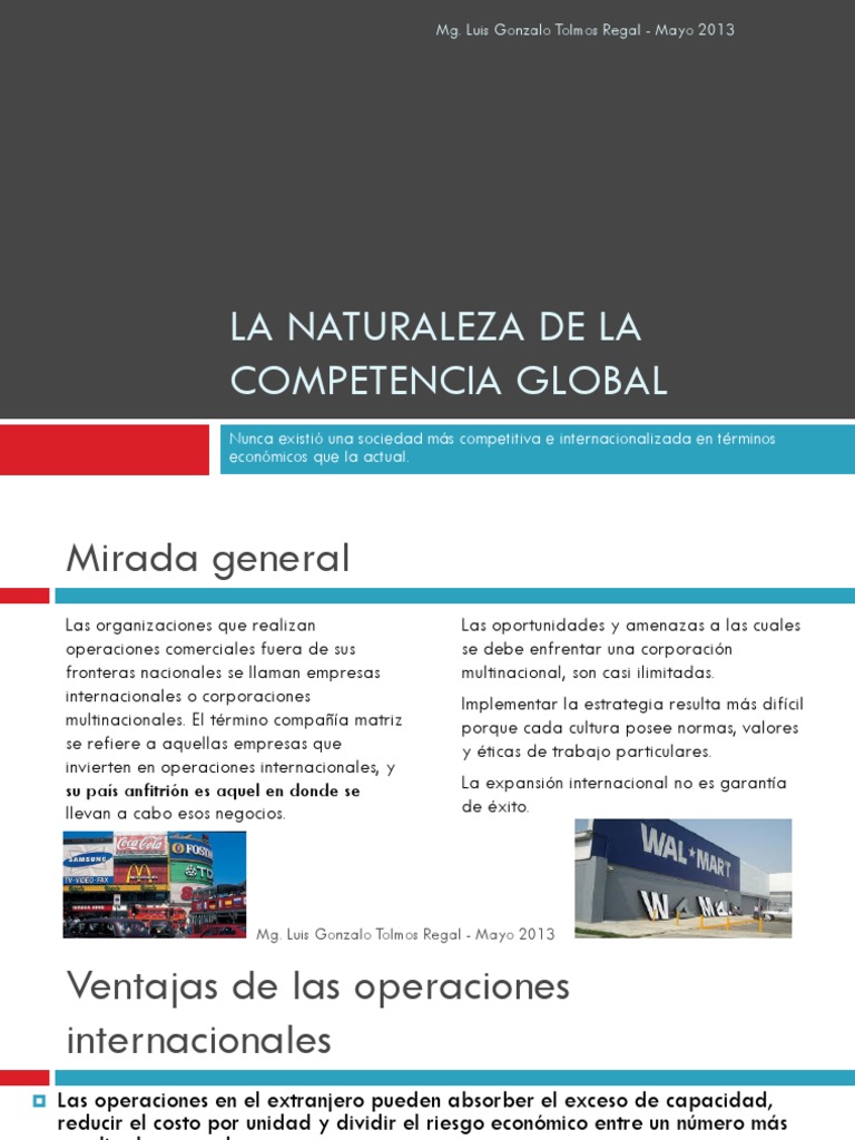 Clase 5 LA NATURALEZA DE LA COMPETENCIA GLOBAL PDF | PDF | Corporación ...