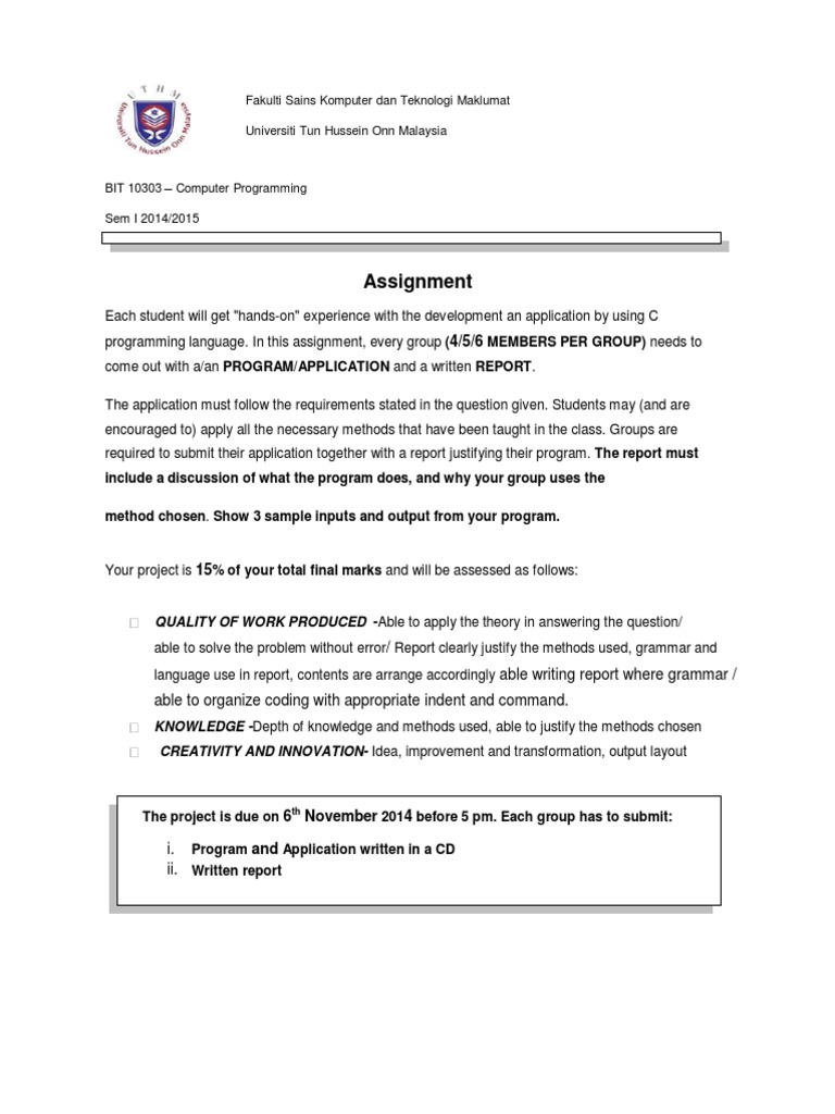 Tugasan | PDF | Input/Output | C (Programming Language)