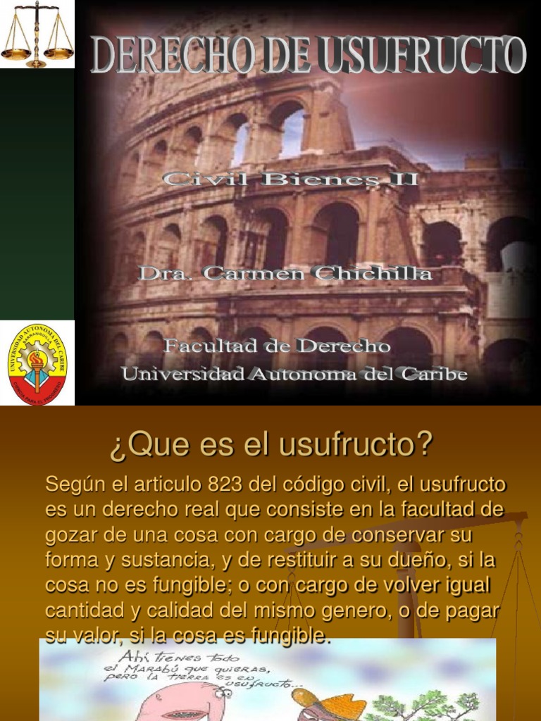 Usufructo | PDF | Propiedad | Información del gobierno