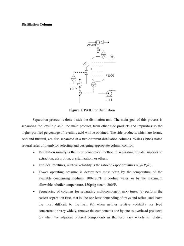 Distillation Column 1-2-3 - Sizing | PDF | Distillation | Unit Operations